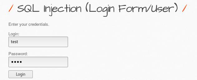 Sql Injection Login Formuser · Teckk2